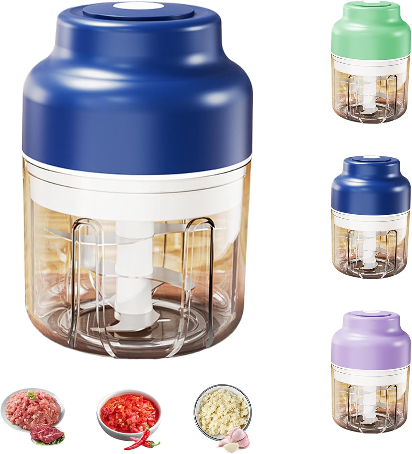 Electric Garlic Chopper, Mini Portable Veggie Cutter, Electric Mini ...