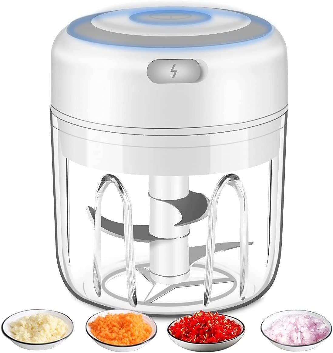 Electric Garlic Chopper Onion Mincer Vegetable Chopper Portable Meat ...