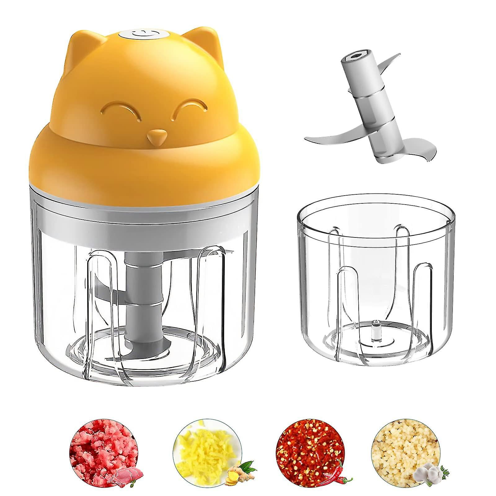 Electric Garlic Chopper, Portable Cordless Mini Food Chopper, USB ...