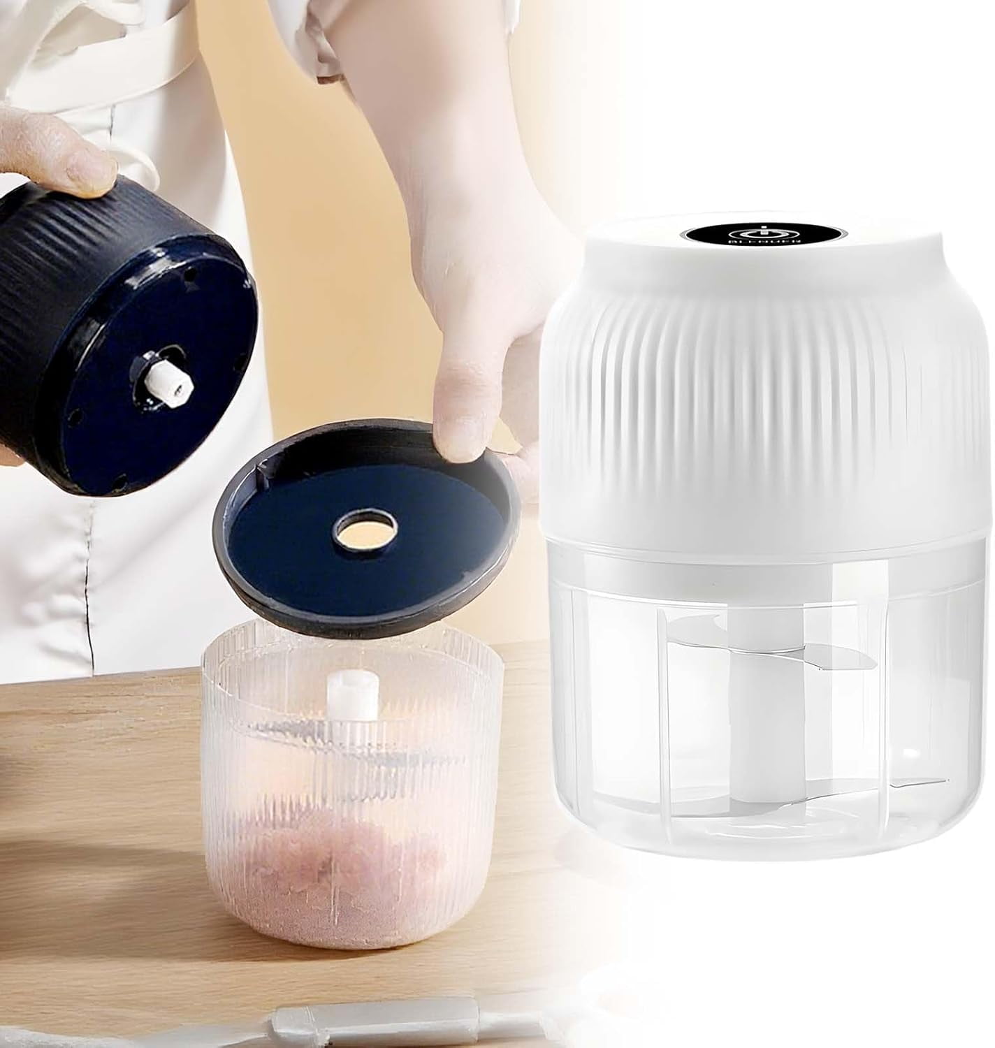 Electric Garlic Chopper – Rechargeable Wireless Mini Food Processor ...