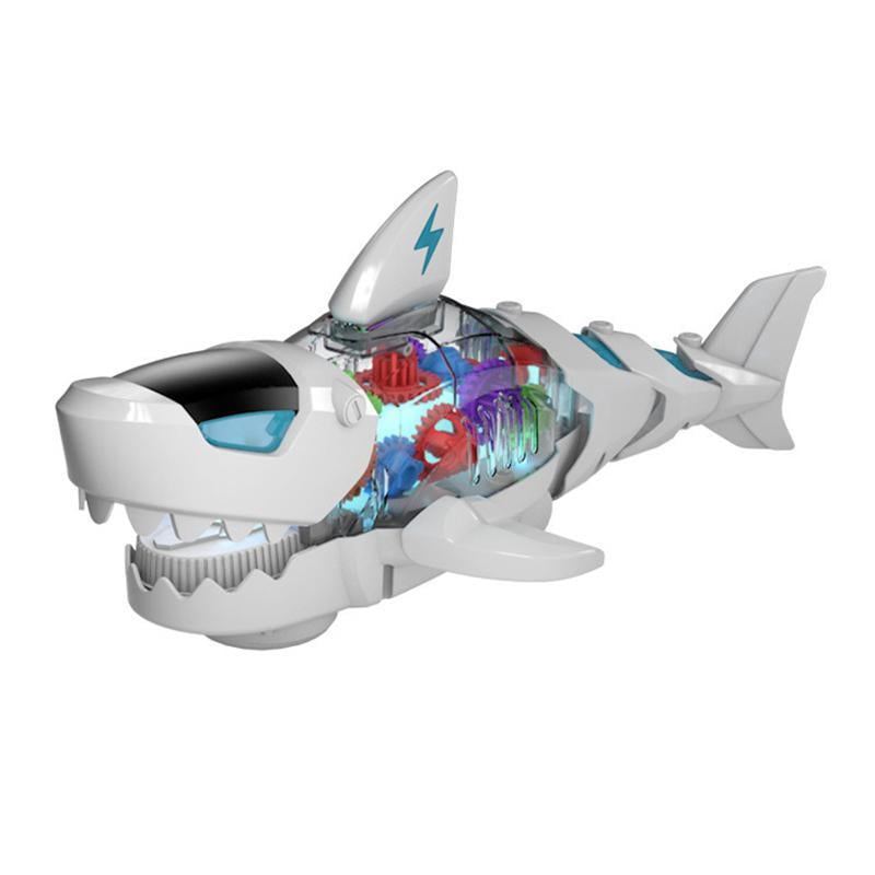 Electric Gear Shark Simulation Light Music Swing Universal Mechanical ...