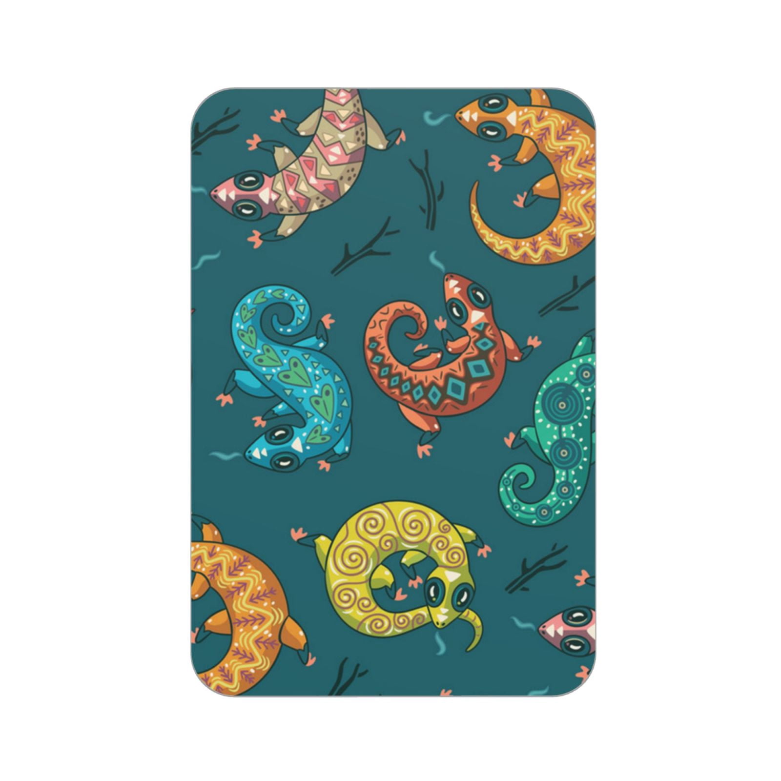 Electric Gecko Lizards Psychedelic Acrylic Fridge Magnets Decorative ...
