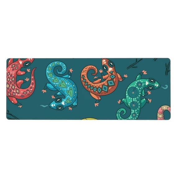 Electric Gecko Lizards Psychedelic Mouse Pad Extended Large Gaming ...