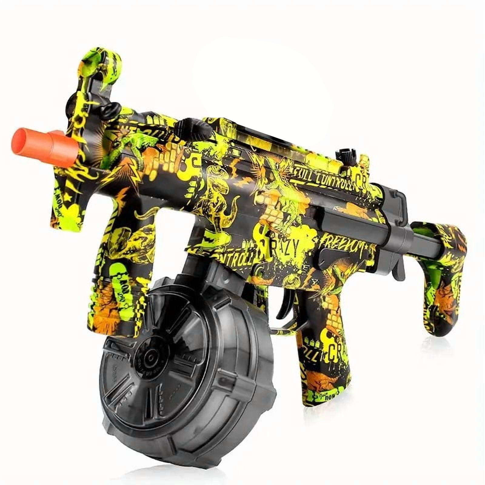 Gel Ball Blaster with Drum – Manual & Full Auto Modes, 65FT Range, 140 ...
