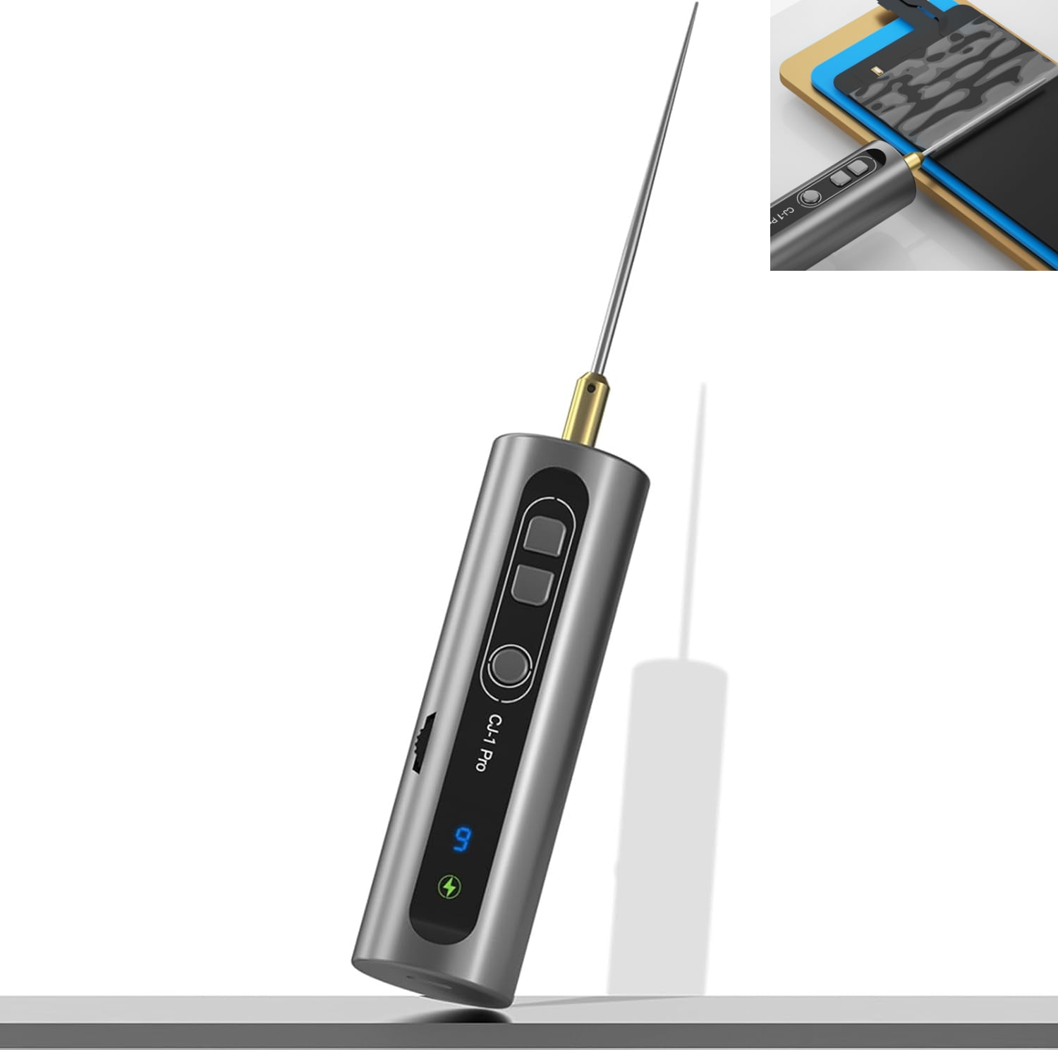 Electric Glue Remover Tool, 9 Speed Levels with LED Light for Phone ...