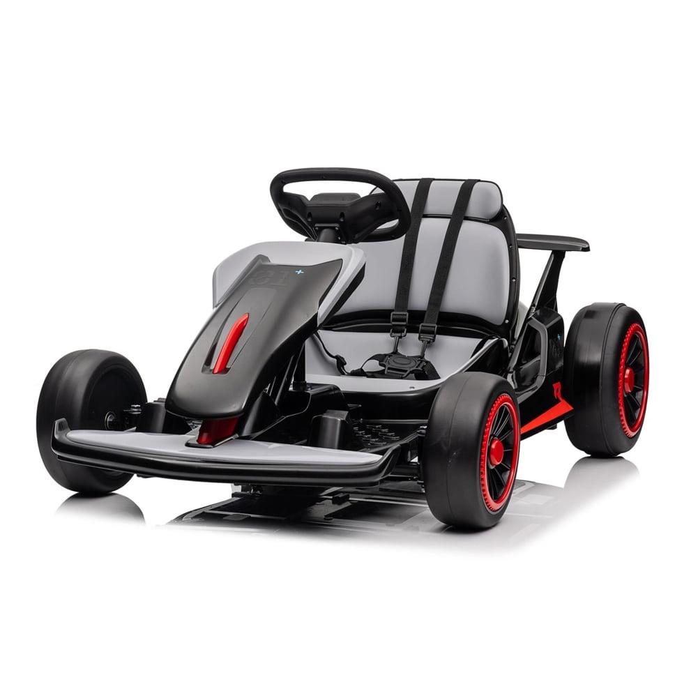 Electric Go Kart, 24V Kids Ride on Drift Car, 6.2-8.1 MPH, Built-in ...