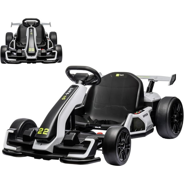 Electric Go Kart for Kids，24V Powerful Drift Kart with 2 * 150W Motors ...