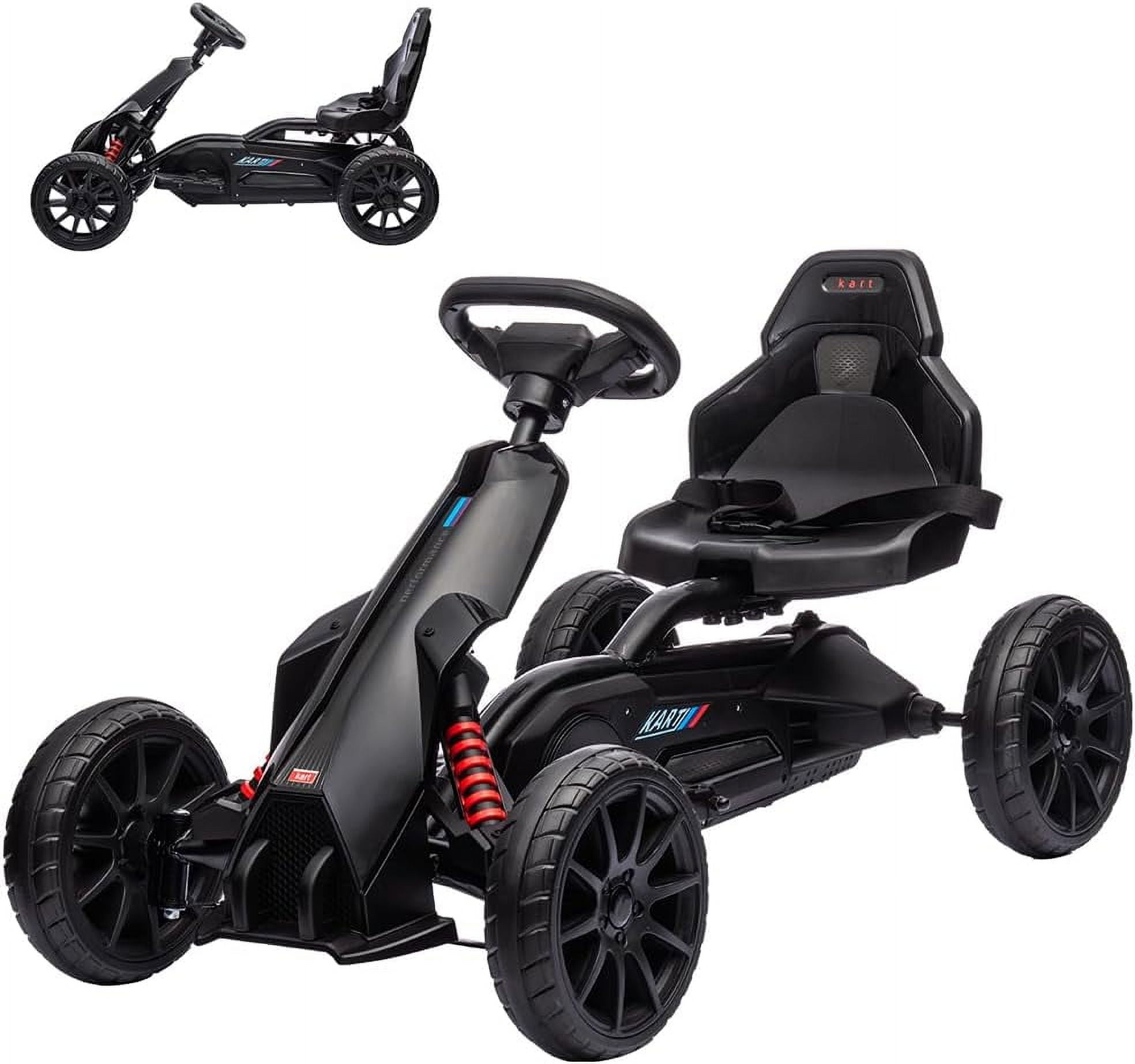 Joyspirit Kart Electric Kids 2.8 mph 12 V Powered Ride-Ons, Black ...