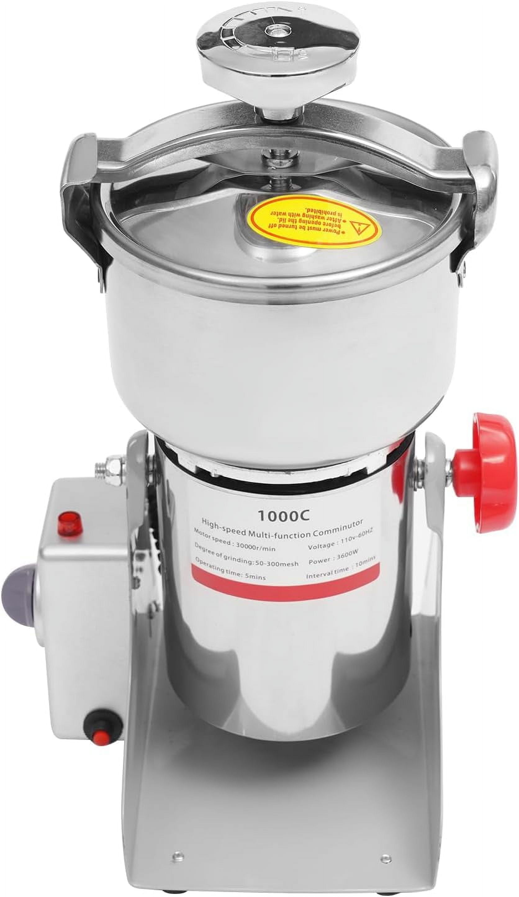 Electric Grain Mill Grinder, 1000g High-speed 30000r/min 3600W Flour ...