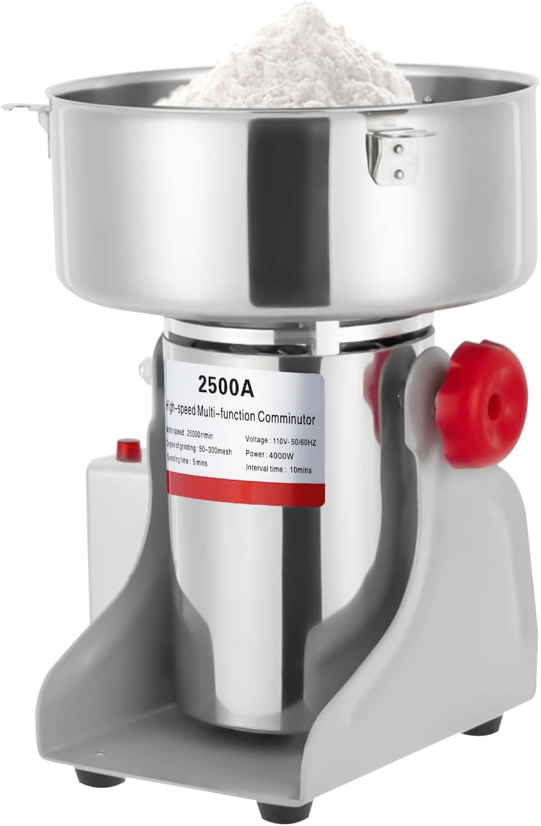 Electric Grain Mill Grinder, 4500W Large Grinder with Carbon Brushes ...