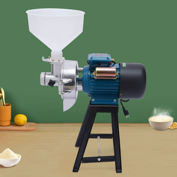 Electric Grain Mill Grinder Corn Grinder, 110V 2200W Commercial Corn ...