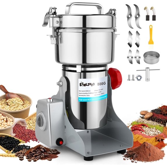 Electric Grain Mill Grinder - Swing Type 3500W 110V 800g Commercial ...