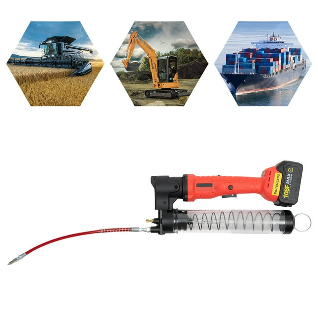 Electric Grease Gun Set Cordless Rechargeable Grease Gun Kit Battery ...
