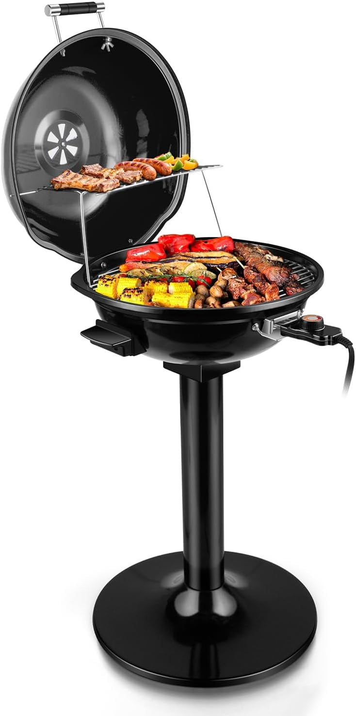 Electric Grill, Indoor/Outdoor Electric BBQ Grill, 1600W Portable ...