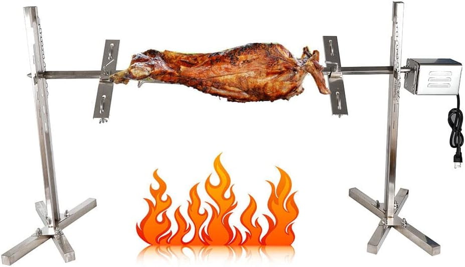 Electric Grill Rotisserie Kit, Large Spit Roaster Rotisserie Grill ...