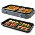 Electric Grill and Hot Pot Combo with Removable Non-Stick Grill Plate ...