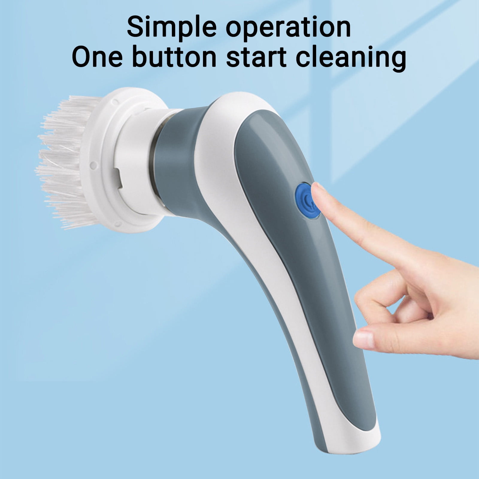 Electric Grout Cleaning Brush - Rechargeable Cordless Scrubber with 3 ...