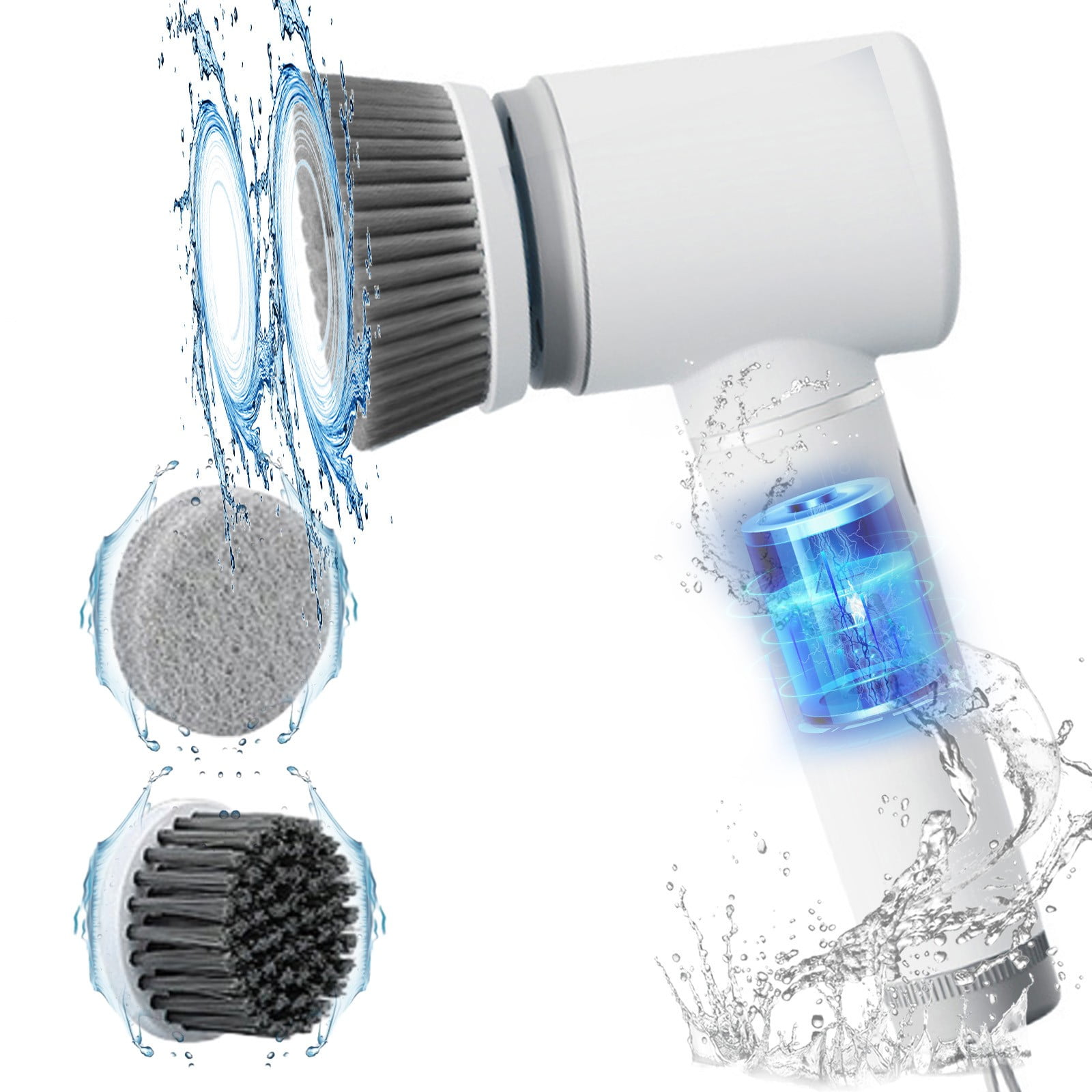 Electric Grout Scrubber Brush | Handheld Power Tile and Floor Cleaner ...