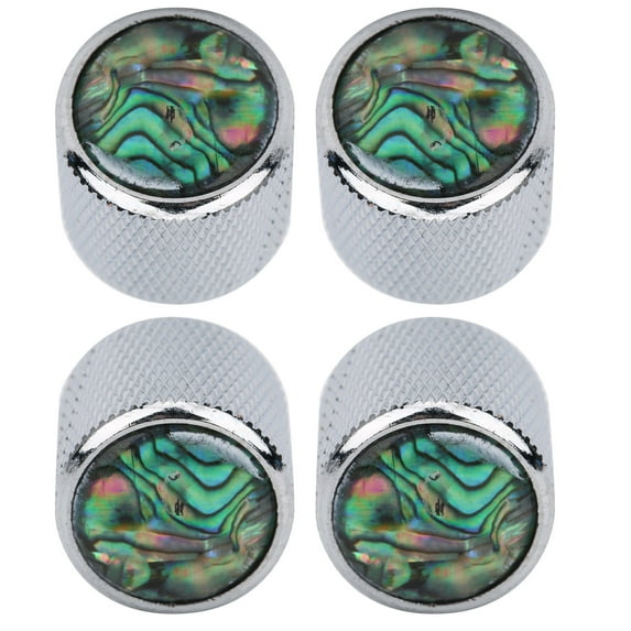 Electric Guitar Bass Control Knobs, 6mm Shaft, Durable Metal with Shell ...