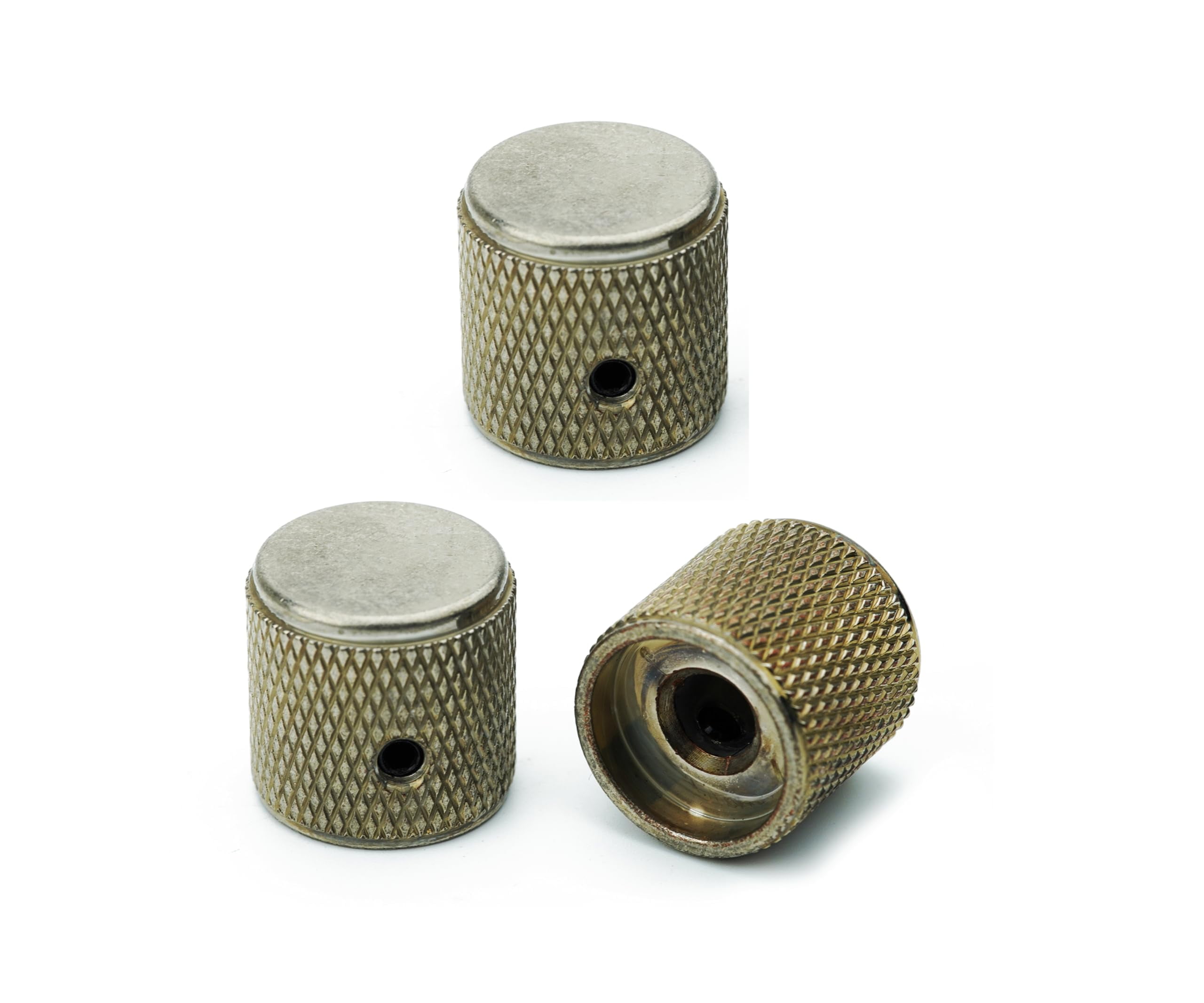 Electric Guitar Bass Potentiometer Knobs 6.5mm Shaft, Brass Dome Volume ...