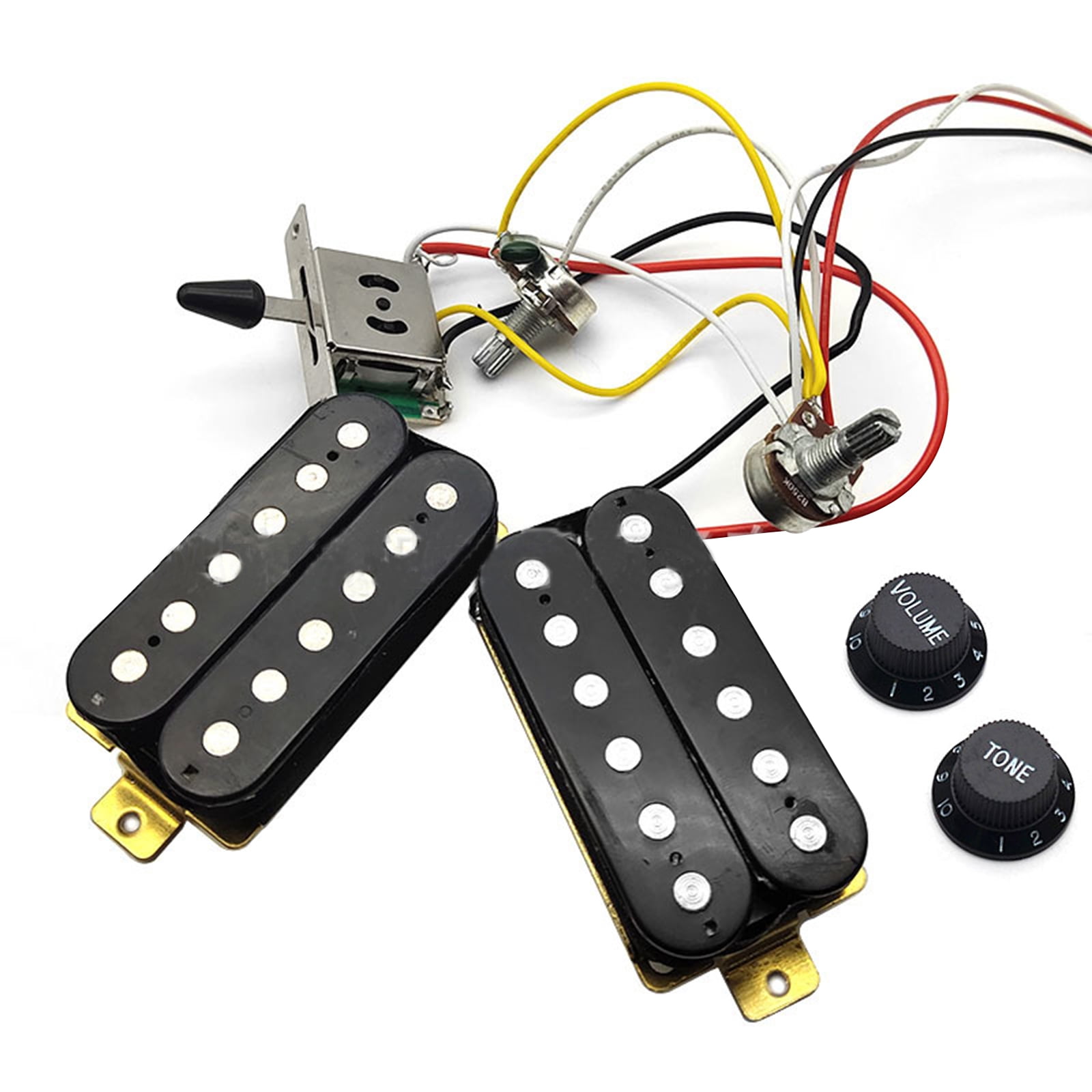 Electric Guitar Dual Pickups Complete Line Harness 3 Way Toggle Switch ...