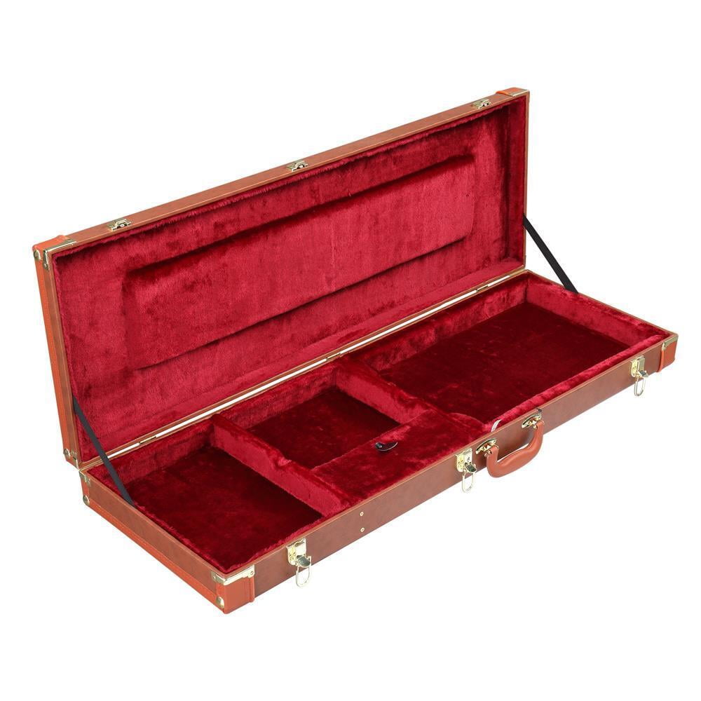 Electric Guitar Hard Case, Rectangle Wooden Standard 39-Inch Electric ...