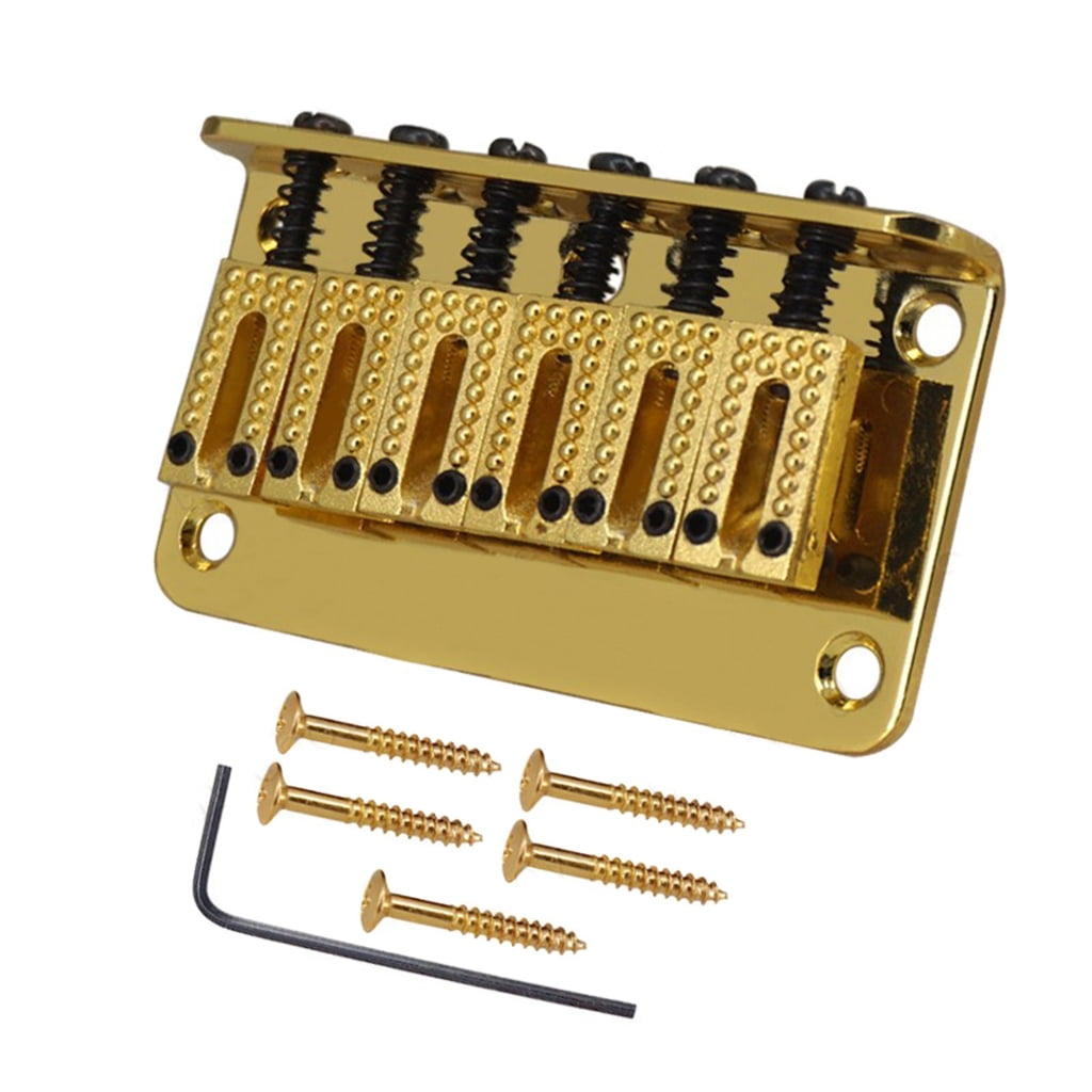 Electric Guitar Hardtail Fixed Bridge with Screws Top Loading Saddles ...
