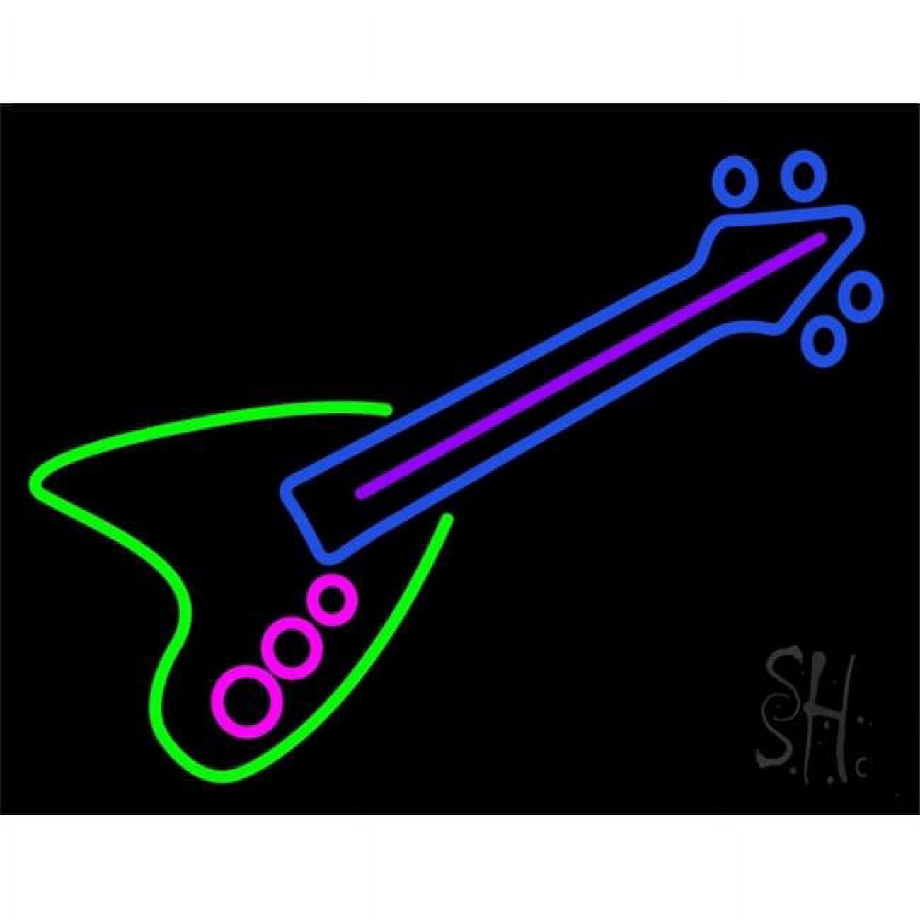 Electric Guitar Logo Neon Sign, 24 x 3 x 31 in. - Walmart.com