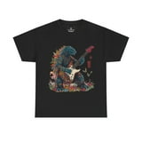 Electric Guitar Monster Tee, Fantasy Beast Playing Music Illustration ...