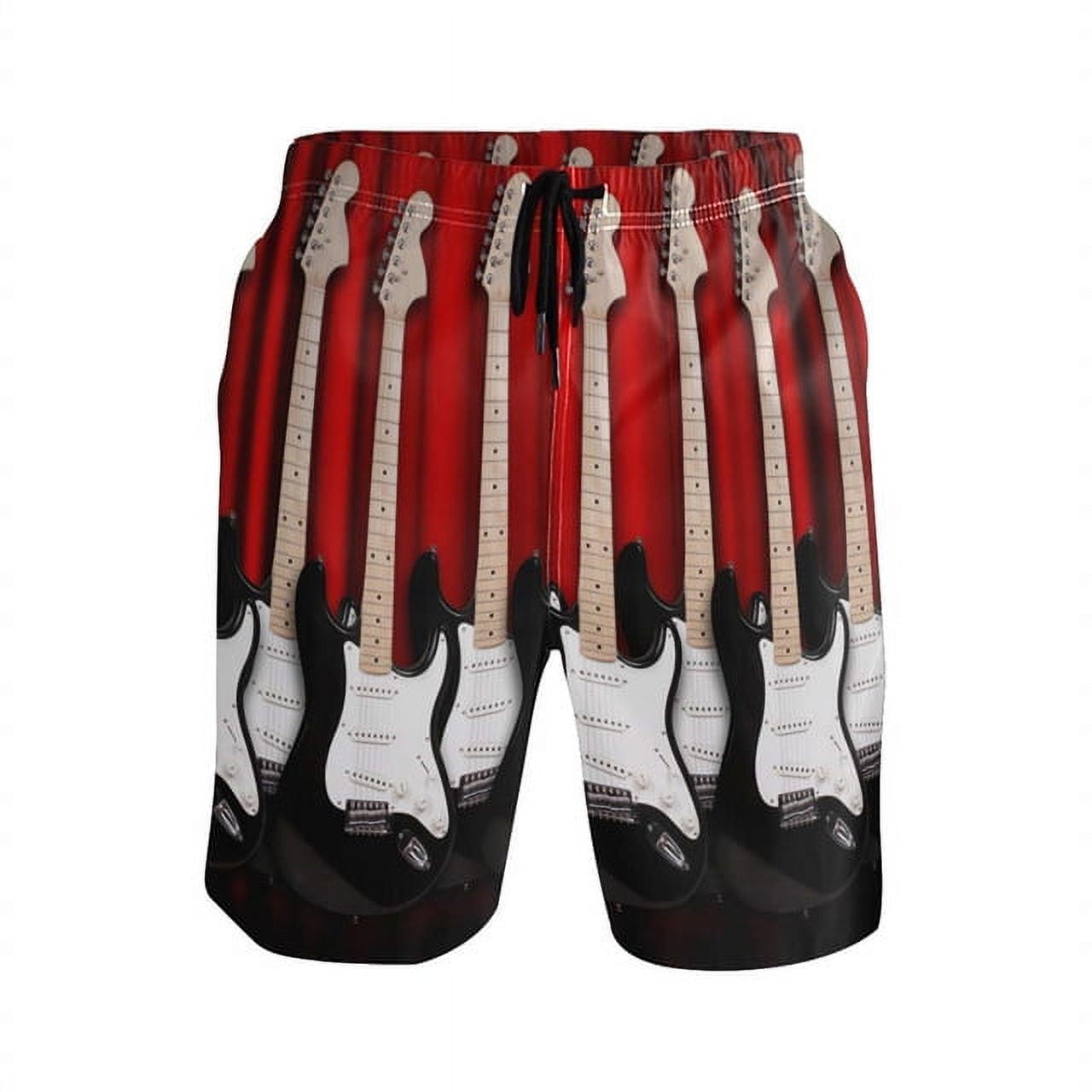 Electric Guitar Music Note Graphic Shorts Pants 3D Printed Hip Hop y2k ...