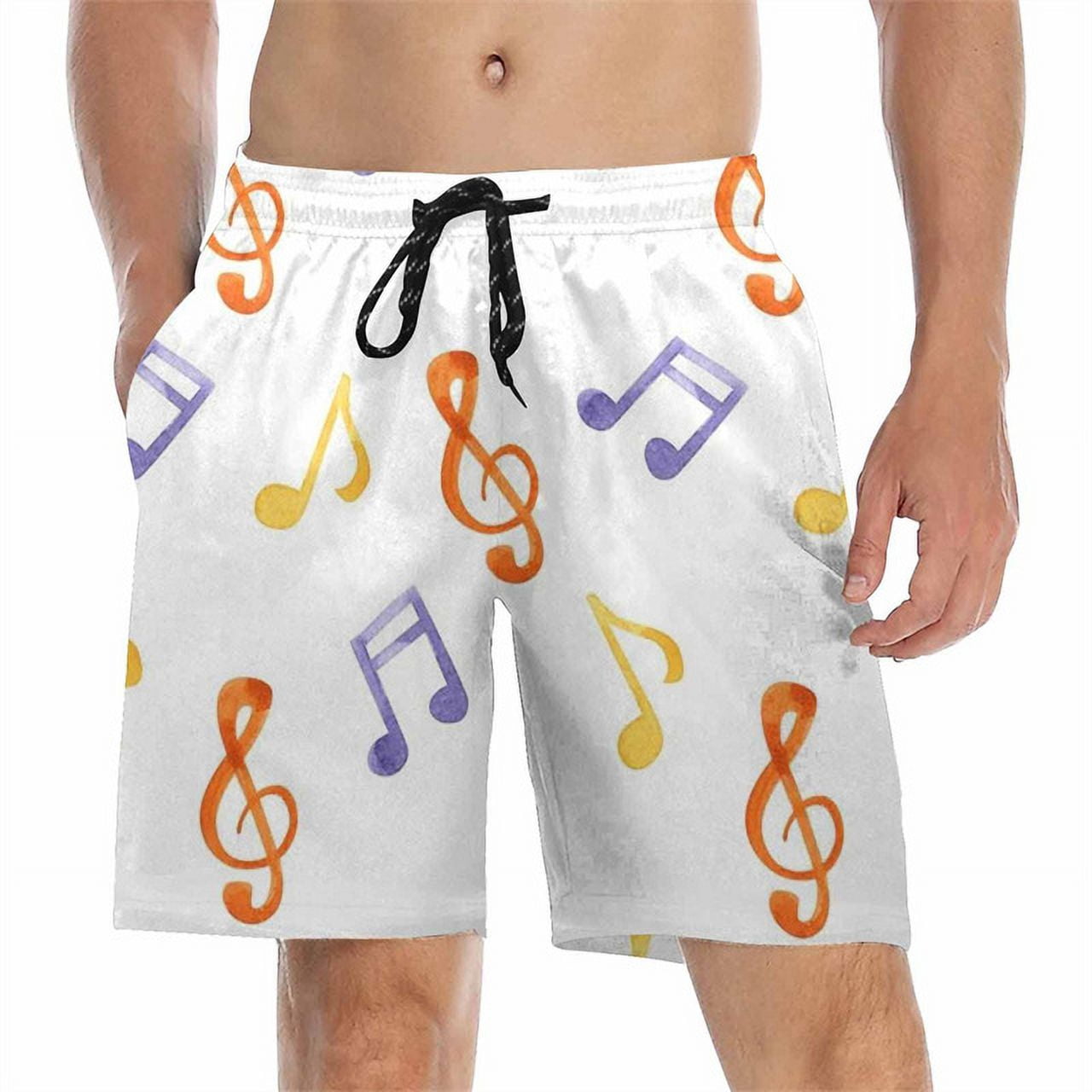 Electric Guitar Music Note Graphic Shorts Pants 3D Printed Hip Hop y2k ...