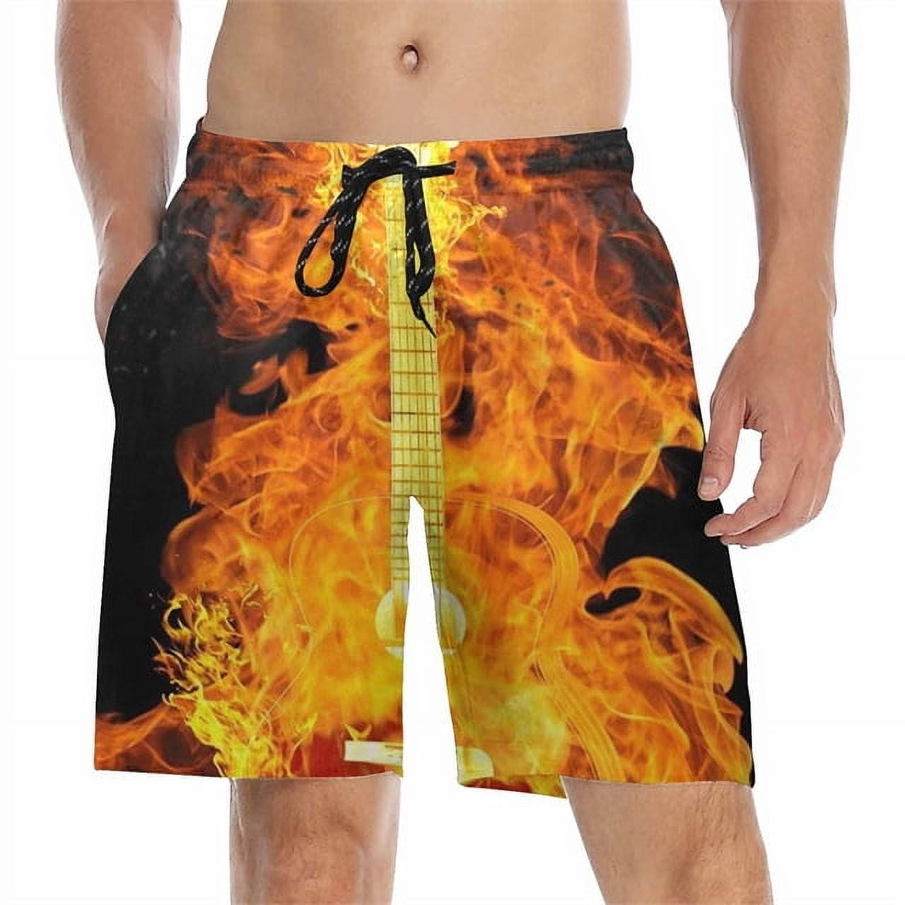 Electric Guitar Music Note Graphic Shorts Pants 3D Printed Hip Hop y2k ...