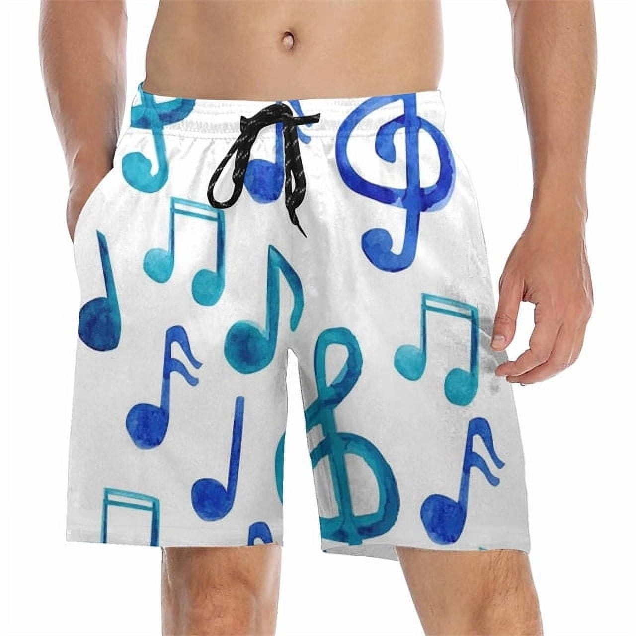 Electric Guitar Music Note Graphic Shorts Pants 3D Printed Hip Hop y2k ...