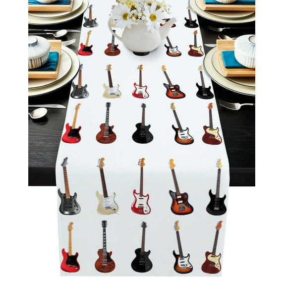 Electric Guitar Music Table Runner Wedding ration Home Dinner Table r ...