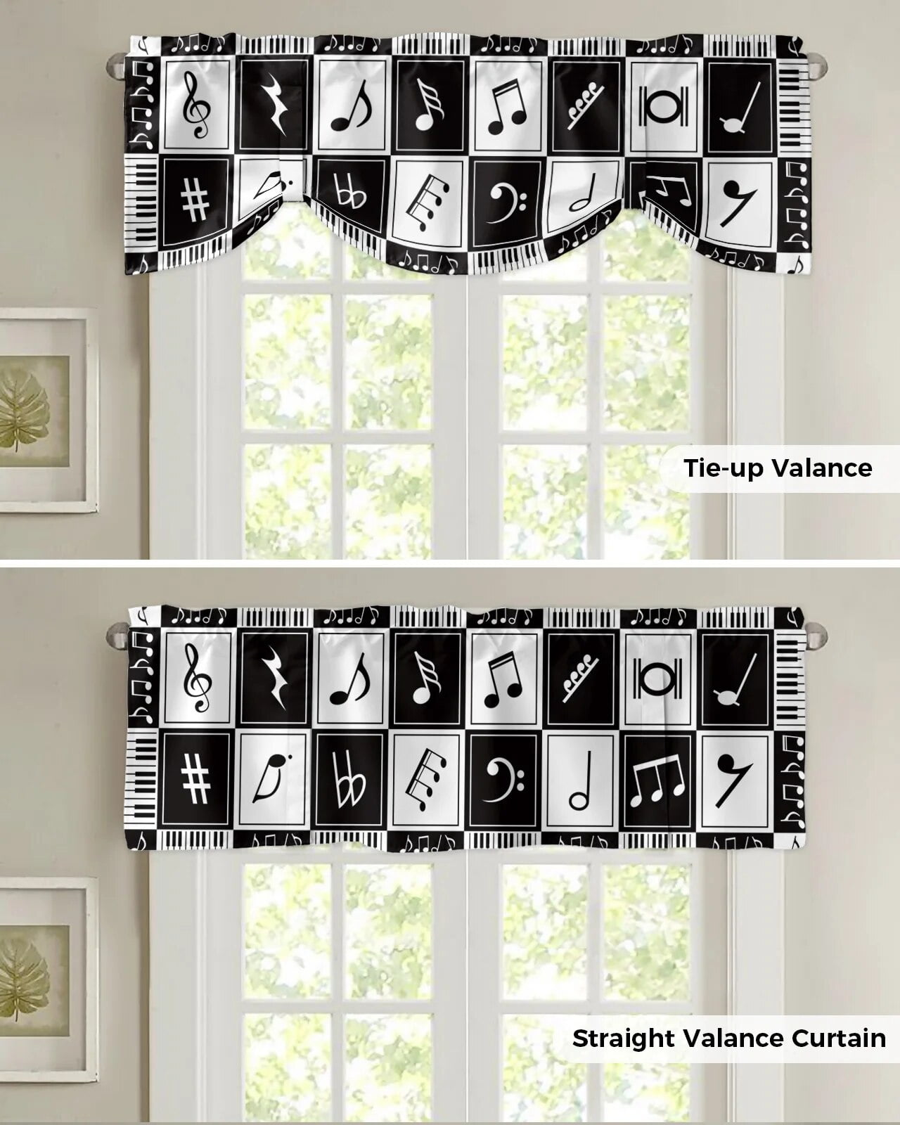 Electric Guitar Music Window Curtain Kitchen Cabinet Coffee Tie-Up ...
