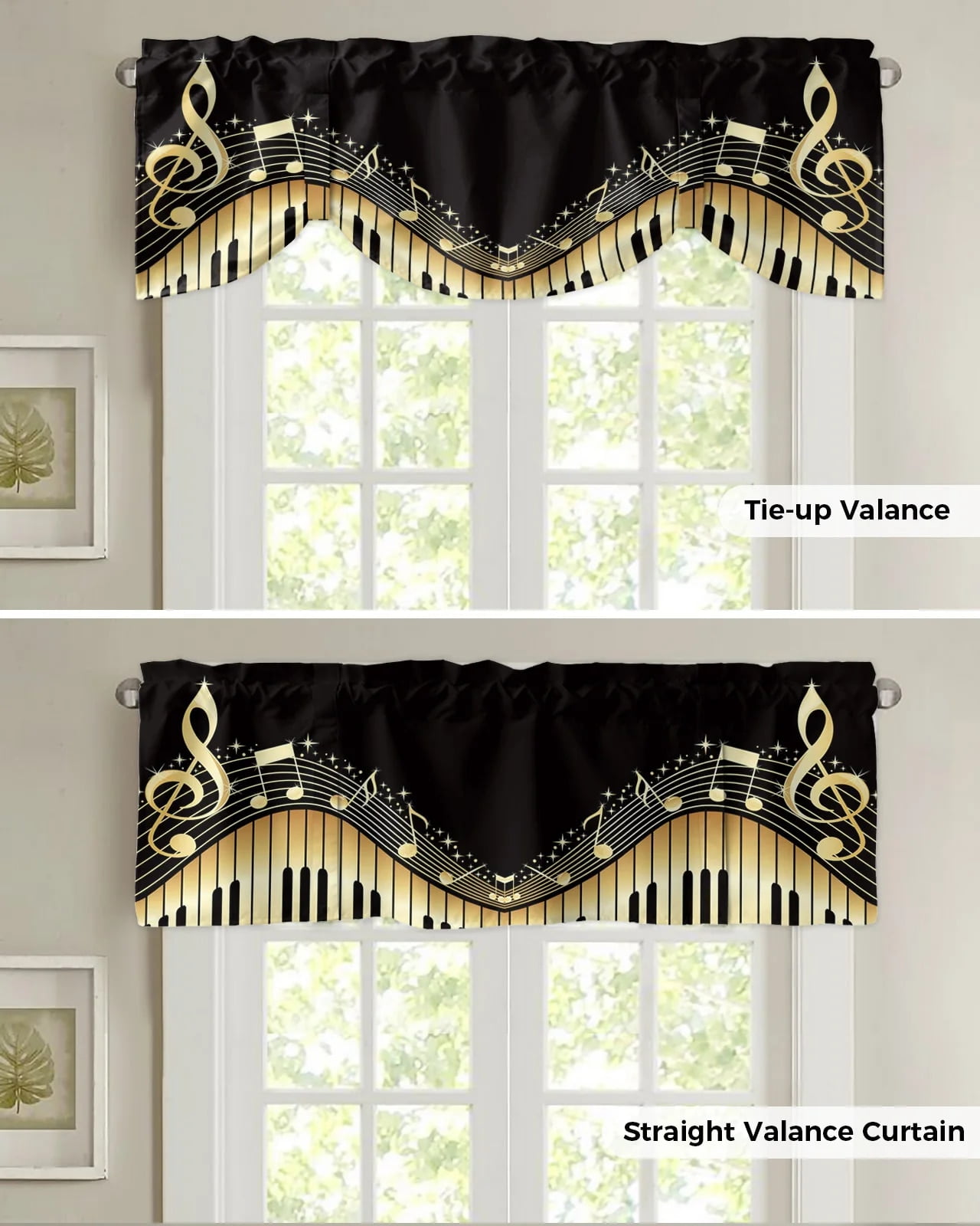 Electric Guitar Music Window Curtain Kitchen Cabinet Coffee Tie-Up ...