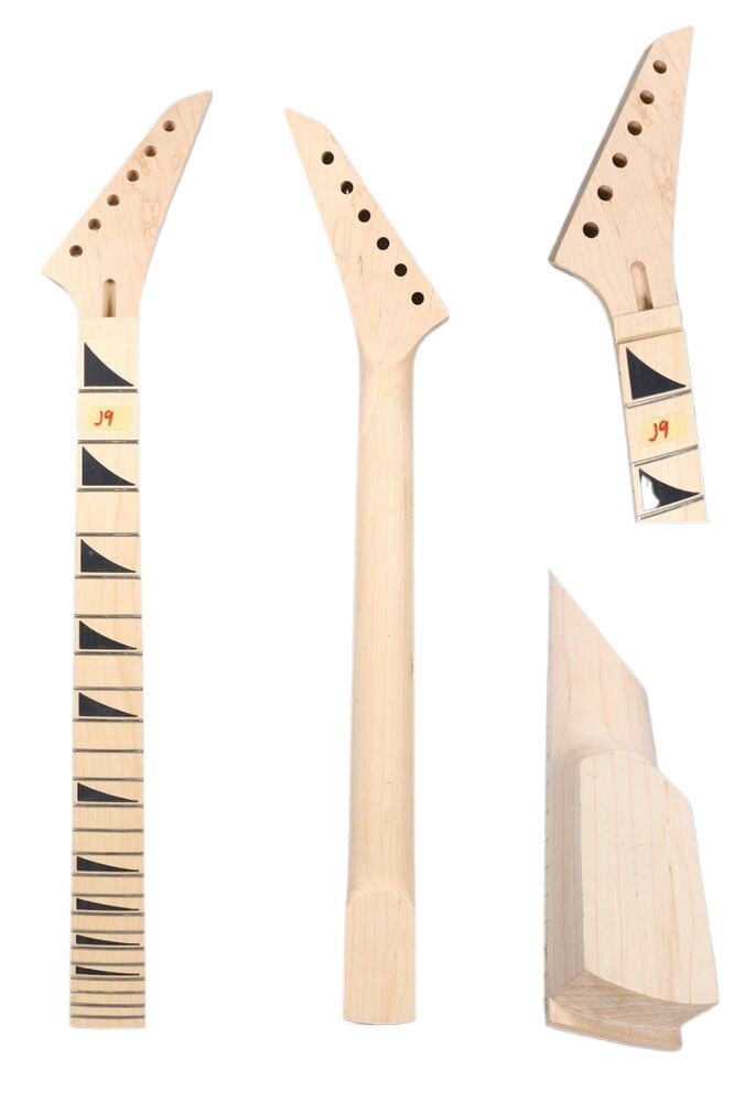 Electric Guitar Neck 24 Fret 25.5 inch Maple Fretboard Shark Fin Inlay ...