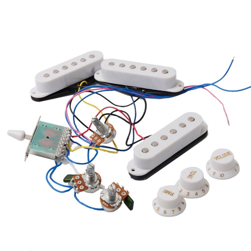 Electric Guitar Pickup Wiring Harness Prewired 5-way Switch 2T1V SSS ...