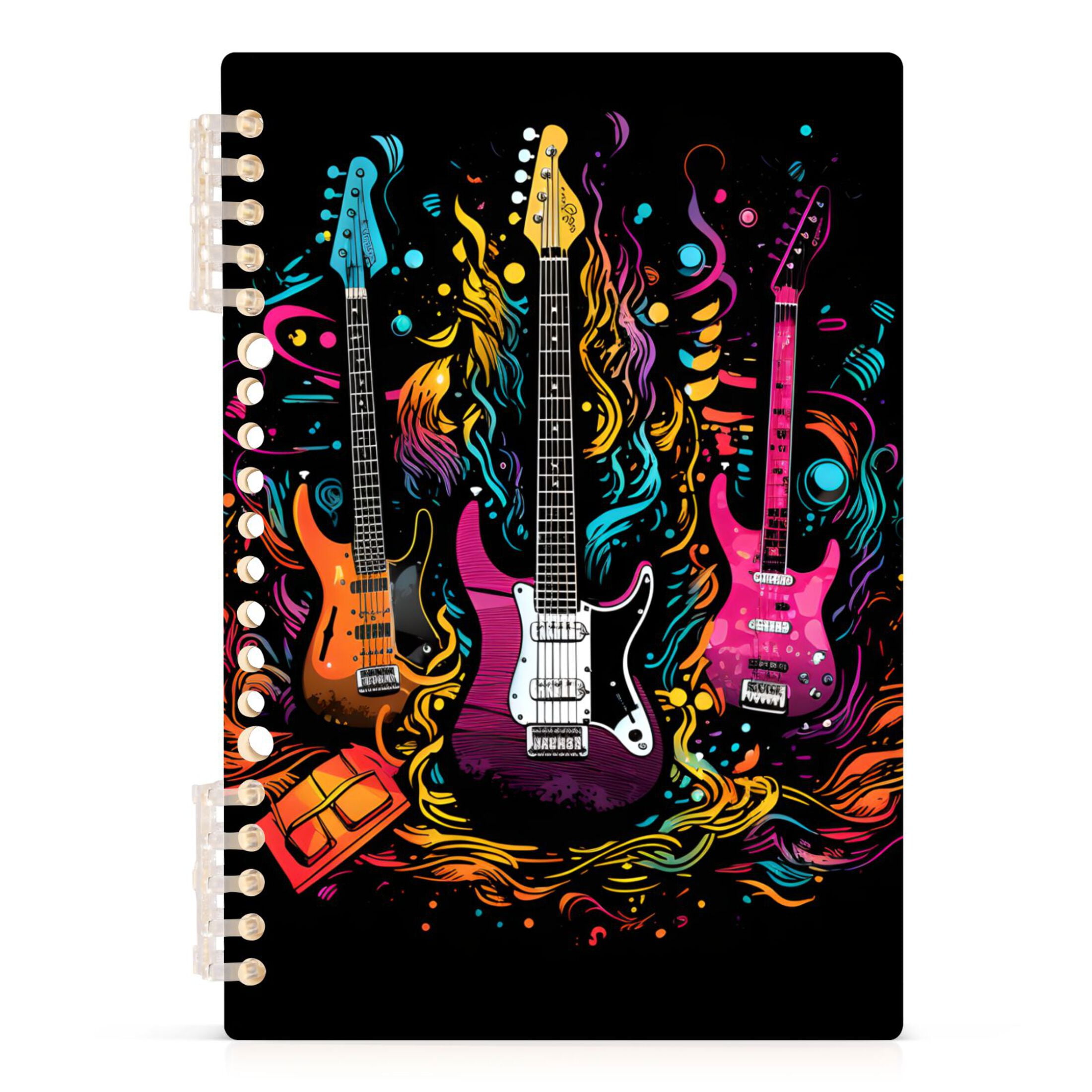 Electric Guitar Spiral Notebooks 60 Sheets 120 Pages A5 Journal Notepad ...