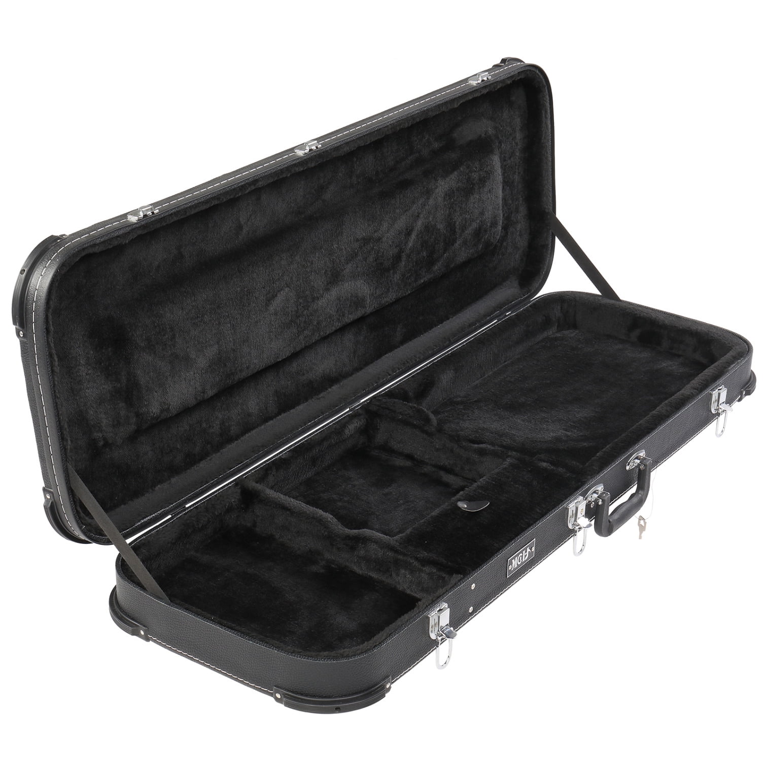Electric Guitar Square Hard Case with Storage Compartment, Guitar Shell ...
