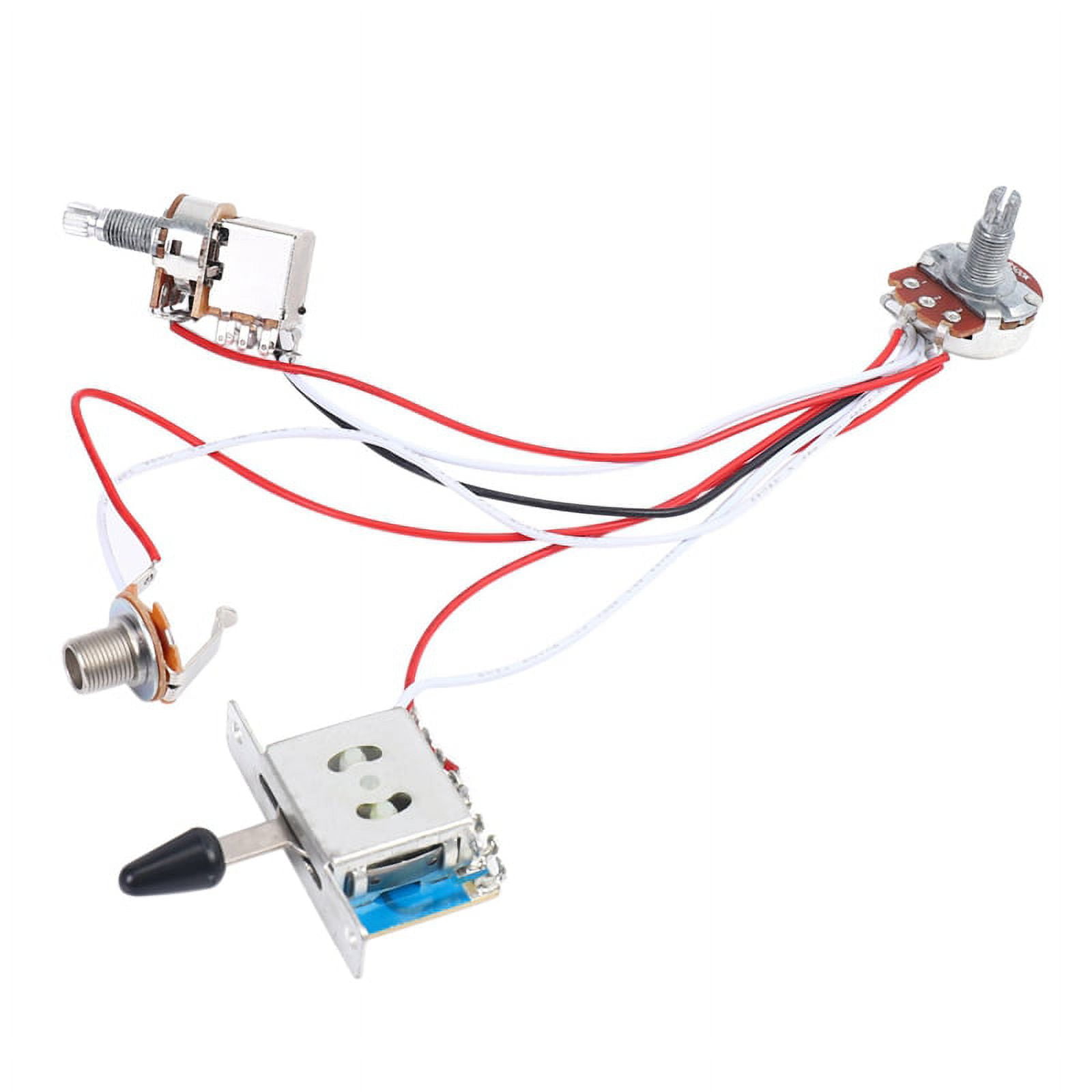 Electric Guitar Wiring Kit 1 Volume 1 Tone 3 Toggle Switch 500K Pots ...