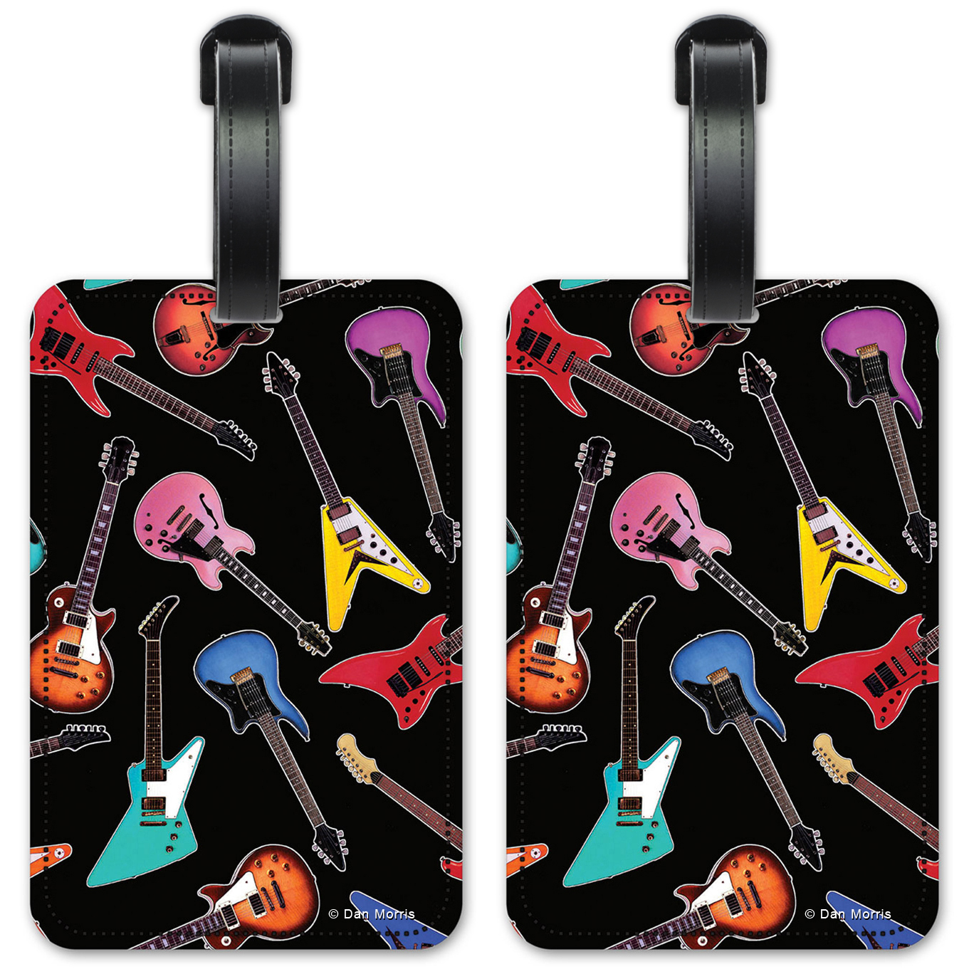 Electric Guitars - Image by Dan Morris - Luggage ID Tags / Suitcase ...