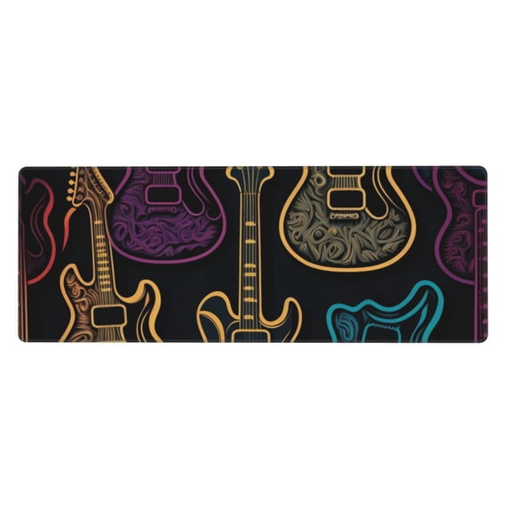 Electric Guitars Rock Music Mouse Pad Extended Large Gaming Mousepad ...