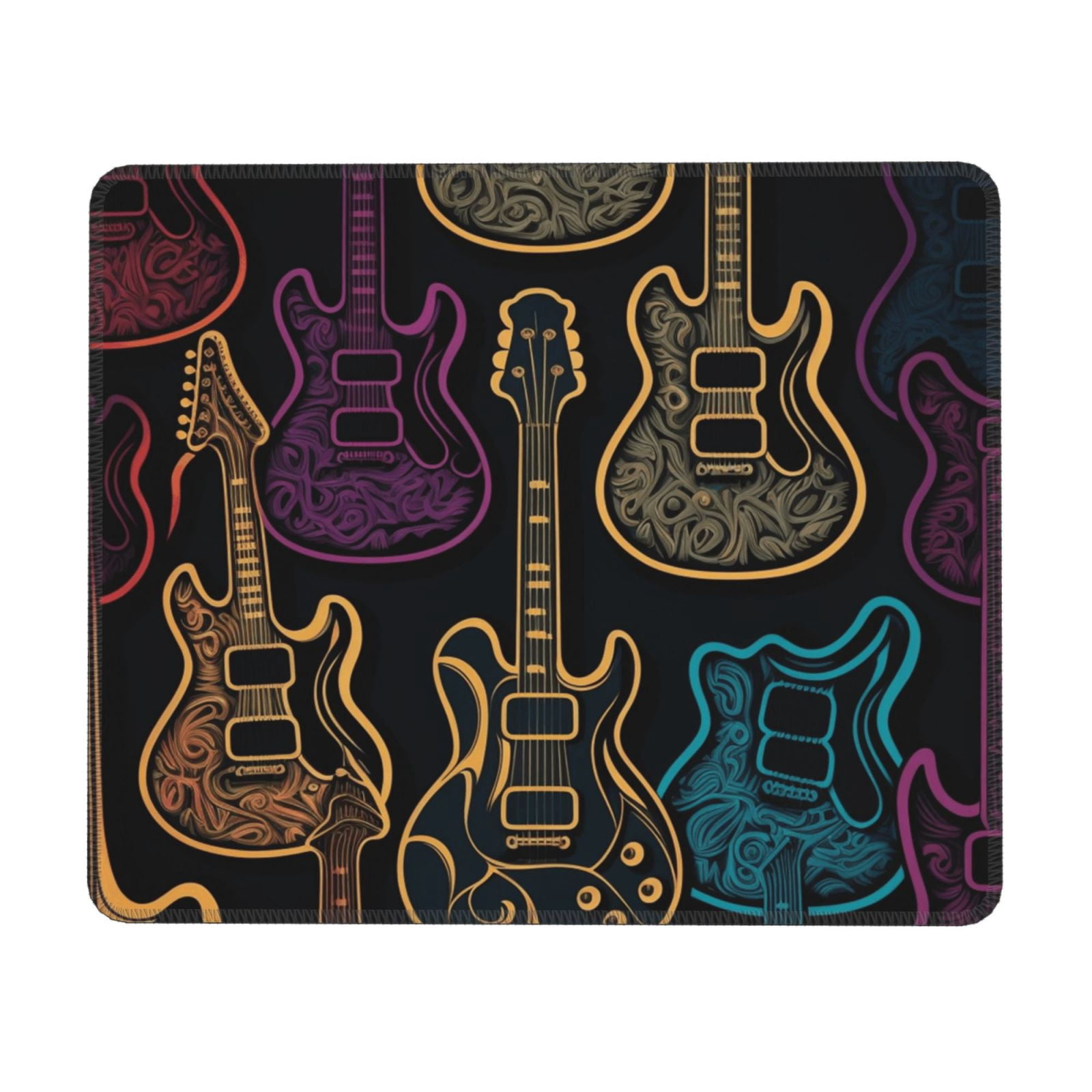 Electric Guitars Rock Music Mouse Pad Non-Slip Rubber Gaming Mousepad ...