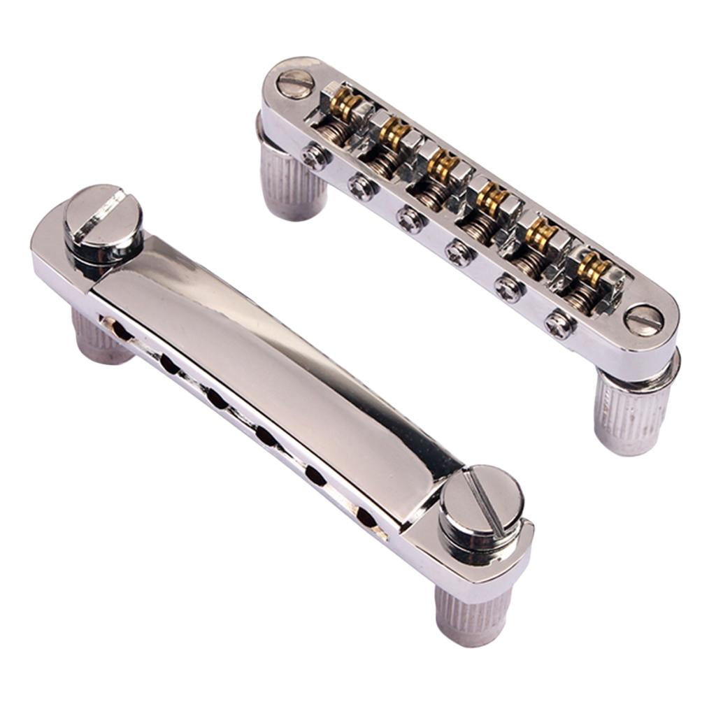 Electric Guitars Roller Saddle Bridge Taiiece with Mount Studs Luthier ...