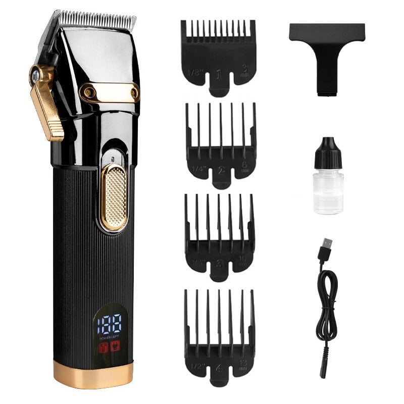 Electric Hair Clipper, Hair Trimmer With Led Display Screen, Displaying ...
