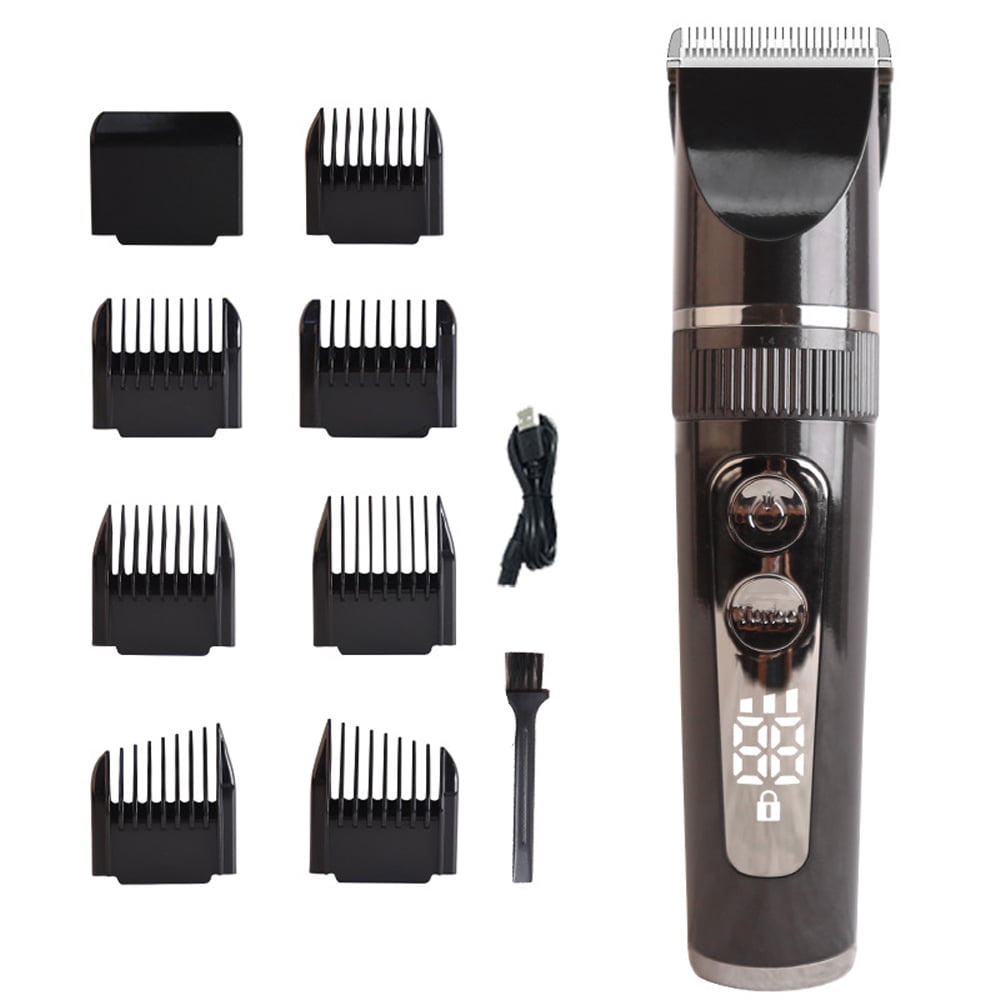 Electric Hair Clippers for Men Quiet LED Display Cordless Rechargeable ...