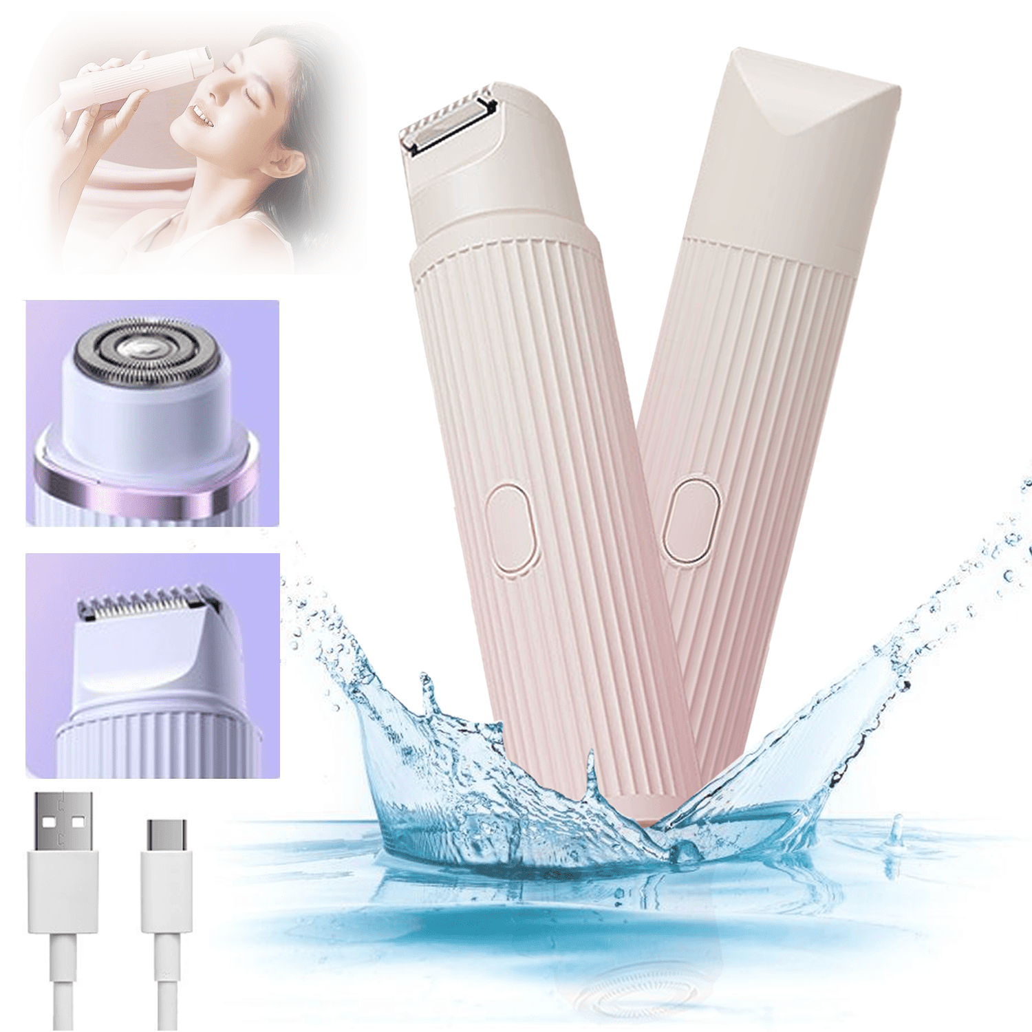 Electric Hair Trimmer For Women,Womens Trimmer For Bikini Area,Electric ...