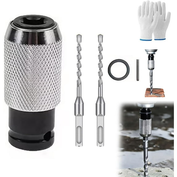 Electric Hammer To Drill Converter, Rotary Hammer Adapter with 4 Impact ...