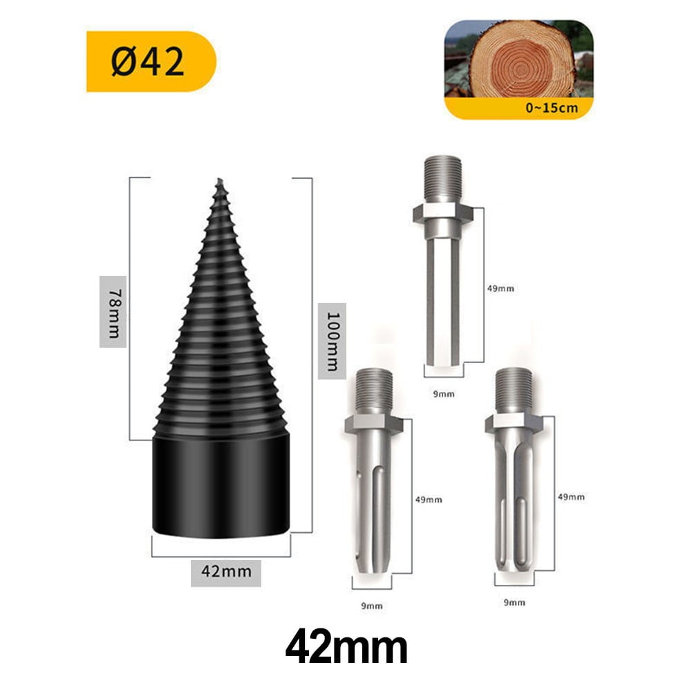 Electric Hand Drill Splitting Drill Bit High Carbon Steel Wood Splitter ...